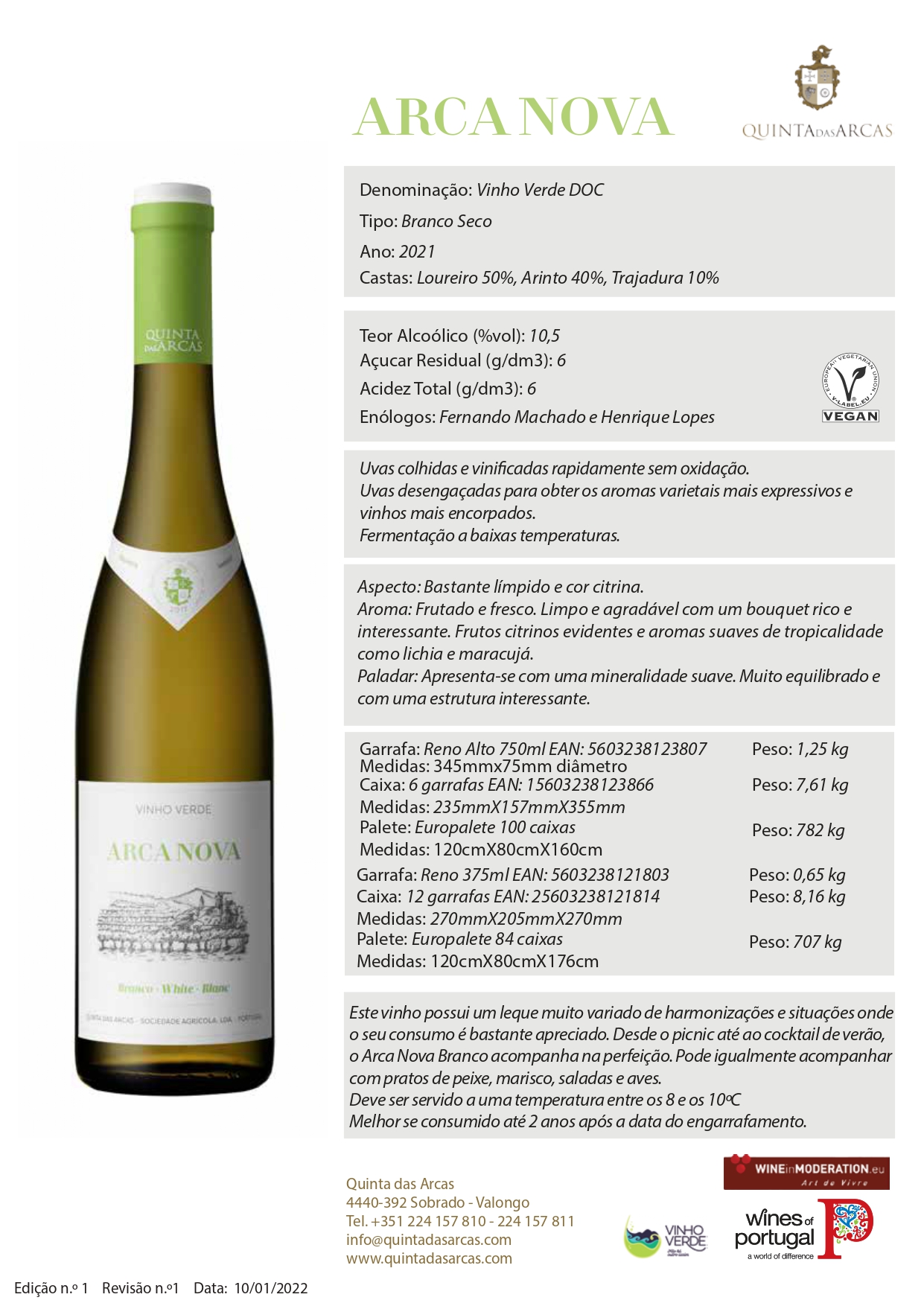 ARCA NOVA VERDE BRANCO DOC